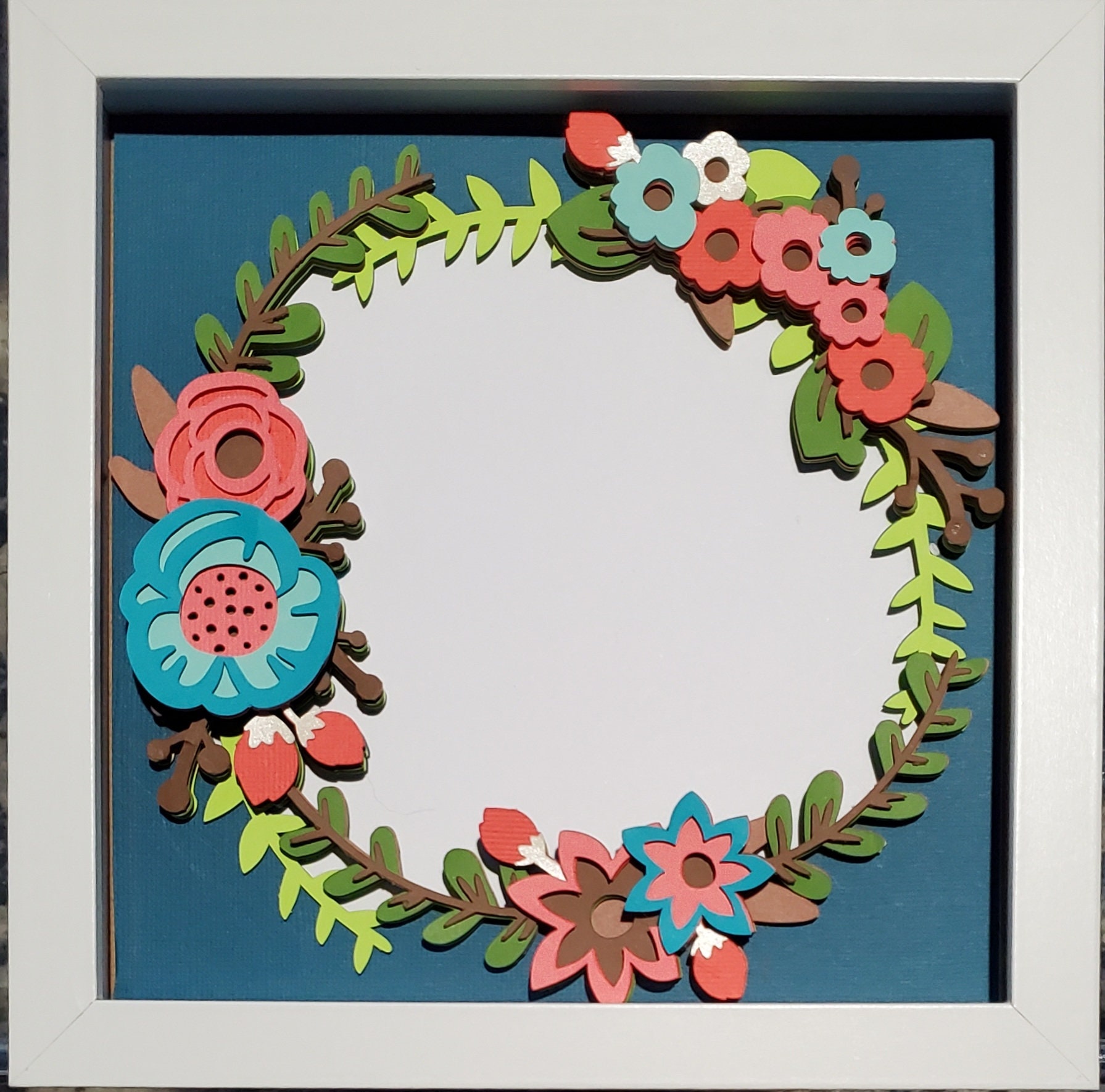 Spring Photo Frame Layered Paper Art | Etsy