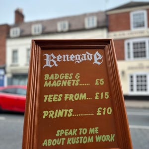 Hand Painted Price List | Coffee Shop Barbers Cafe Business Sign Price ...