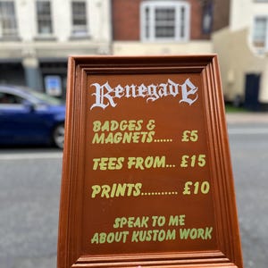 Hand Painted Price List | Coffee Shop Barbers Cafe Business Sign Price ...