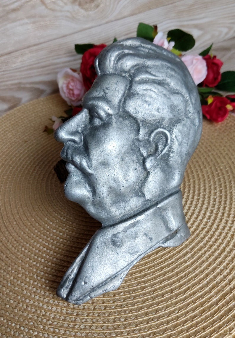 Vintage metal bas-relief of Stalin. Profile of Joseph Stalin. | Etsy