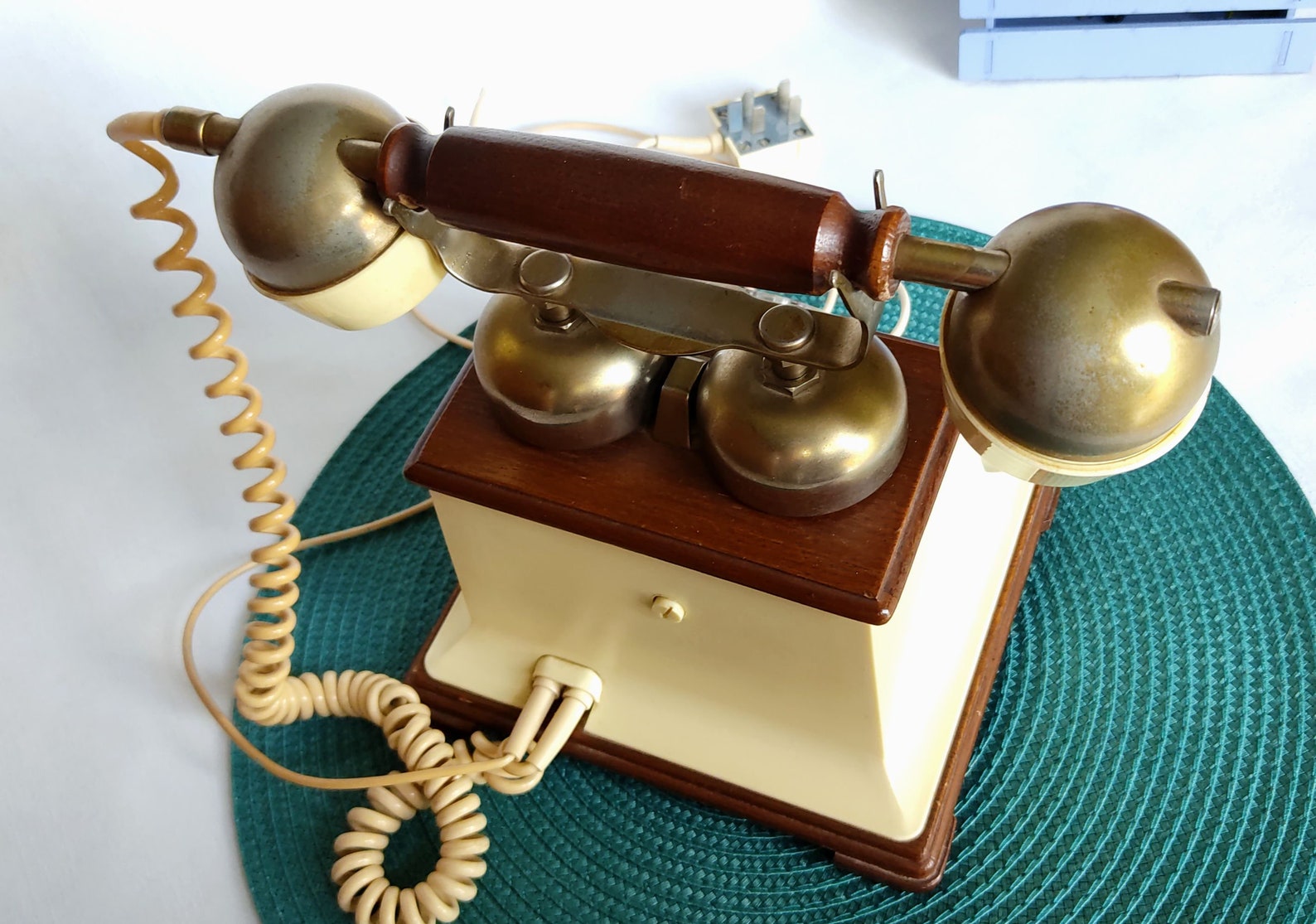 Vintage Rotary Phone Landline Phone Made of Wood Phone Ussr Old Rotary ...