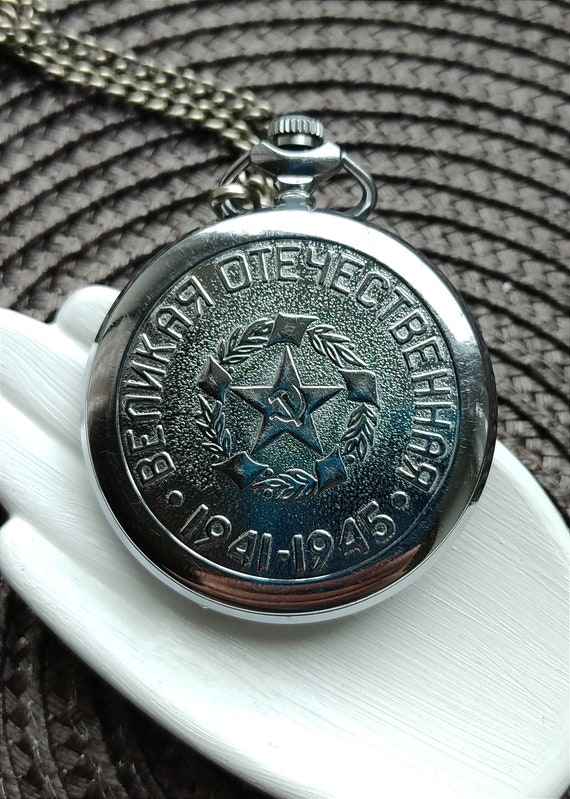 Vintage pocket watch Molnija Pobeda Original watch M… - Gem