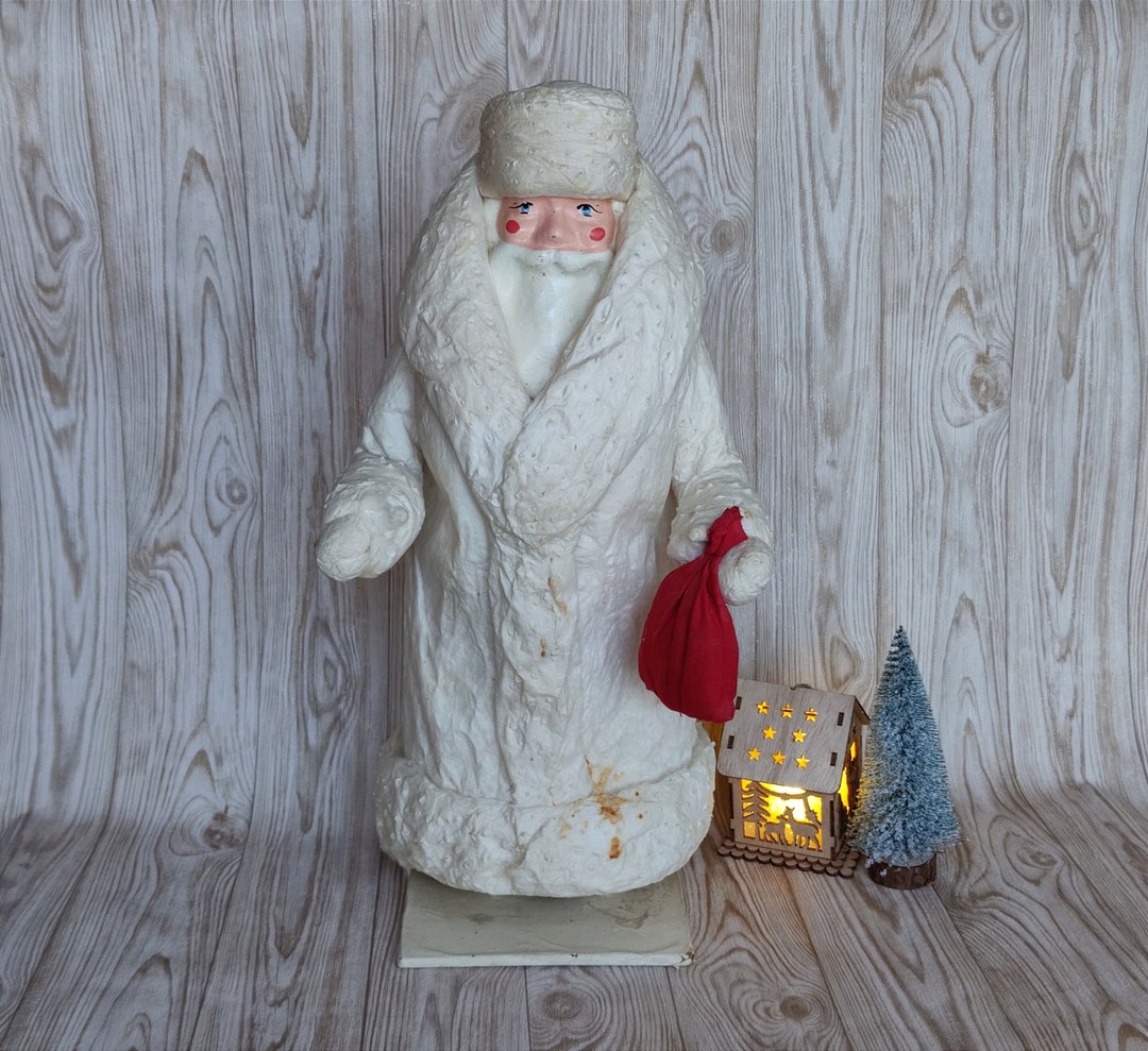 Large Vintage Ded Moroz Russian Santa Claus Father Frost From Cotton ...