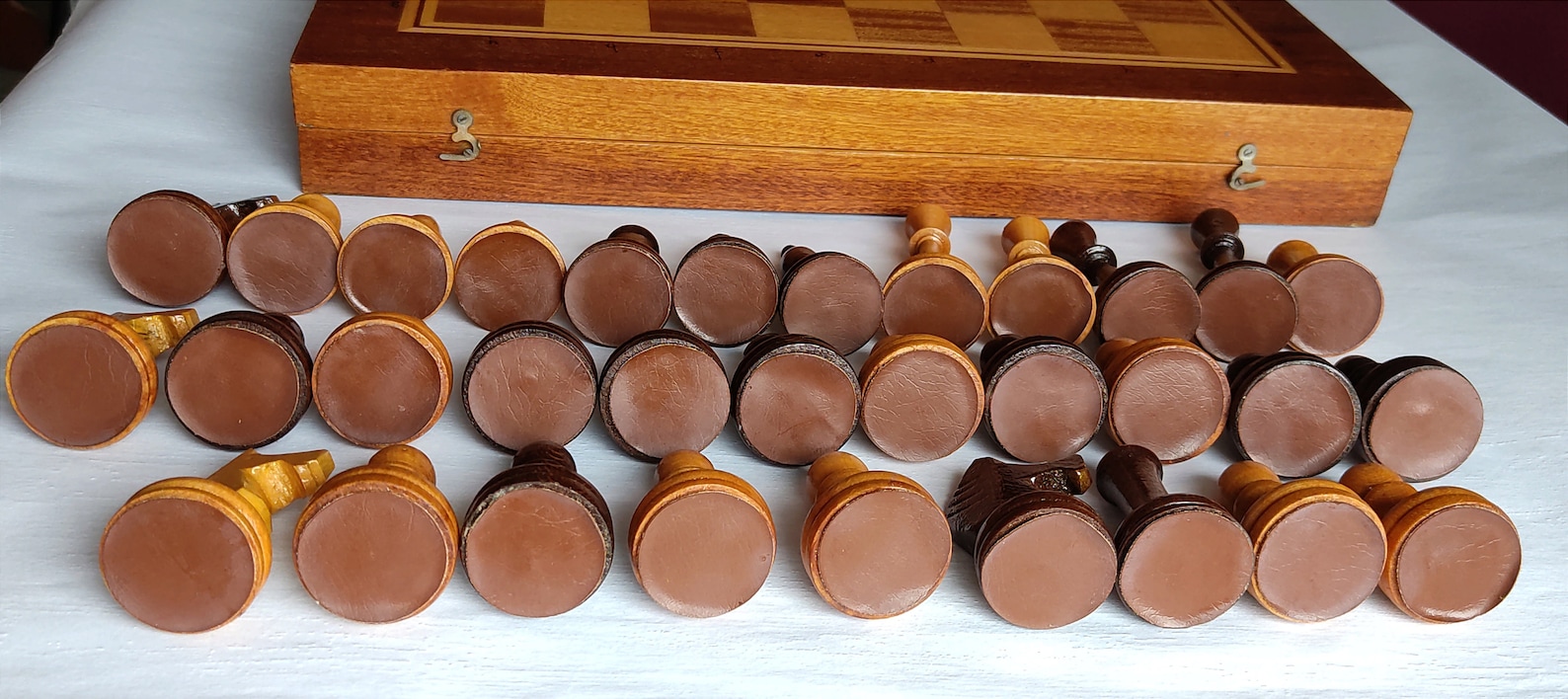 Large Wooden Chess Vintage Chess Set Large Chess Pieces Board - Etsy