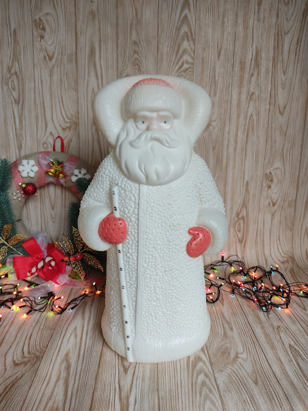 Plastic Ded Moroz Soviet Big Ded Moroz 16.73 Inch Ded Moroz Vintage ...