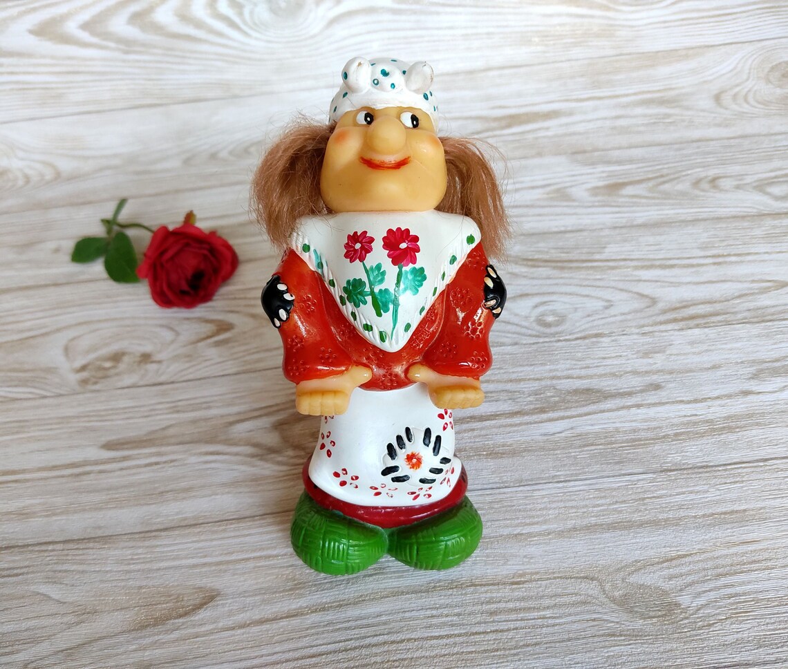 Vintage Rubber Toy Baba Yaga Ukrainian Fairy-tale Character - Etsy