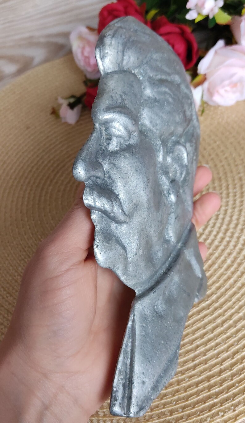 Vintage metal bas-relief of Stalin. Profile of Joseph Stalin. | Etsy