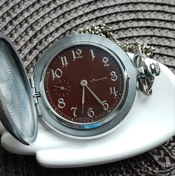 Vintage pocket watch Molnija Pobeda Original watch M… - Gem