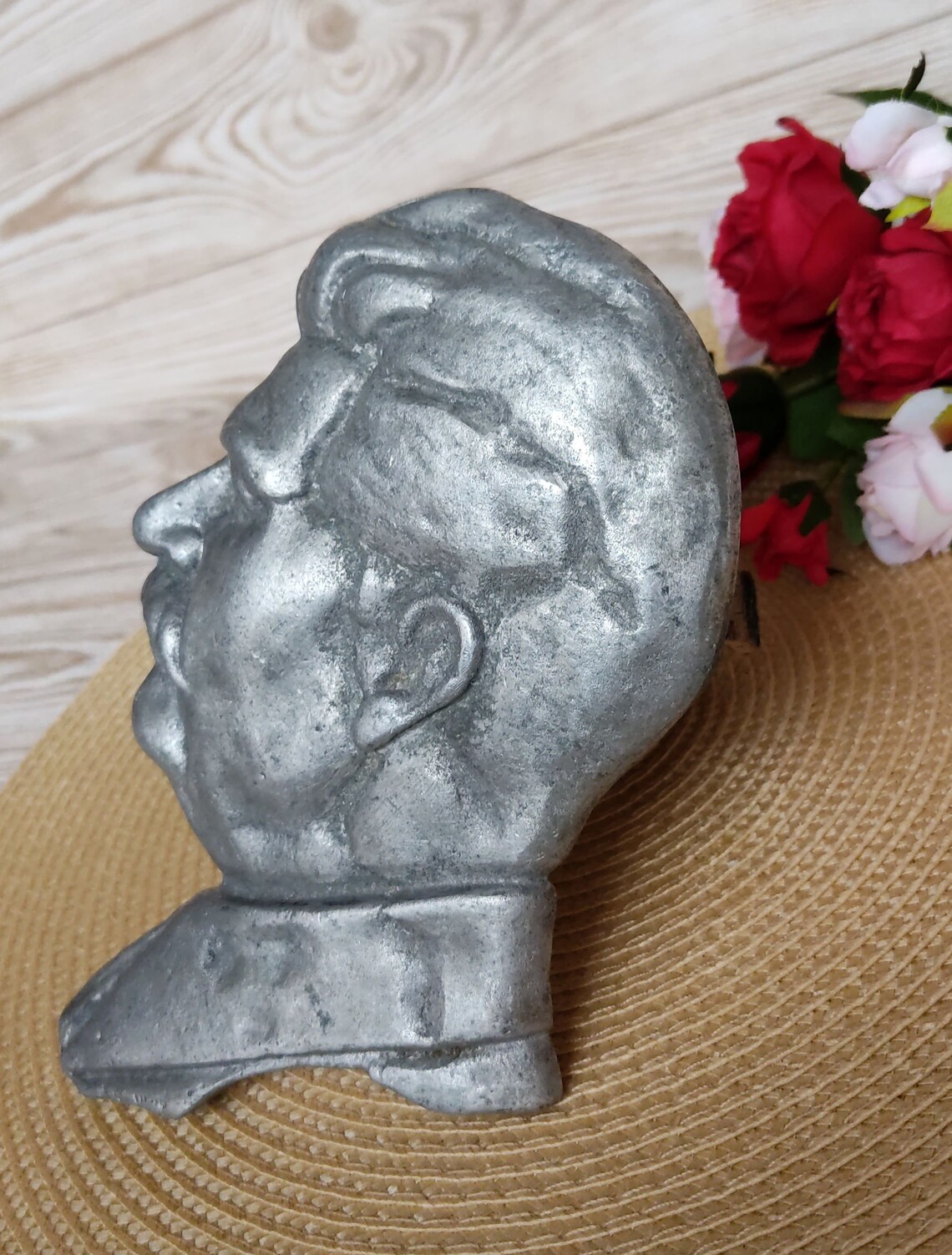 Vintage metal bas-relief of Stalin. Profile of Joseph Stalin. | Etsy