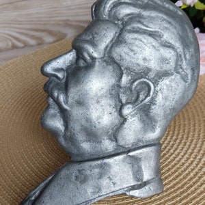 Vintage Metal Bas-relief of Stalin Profile of Joseph Stalin the Figure ...