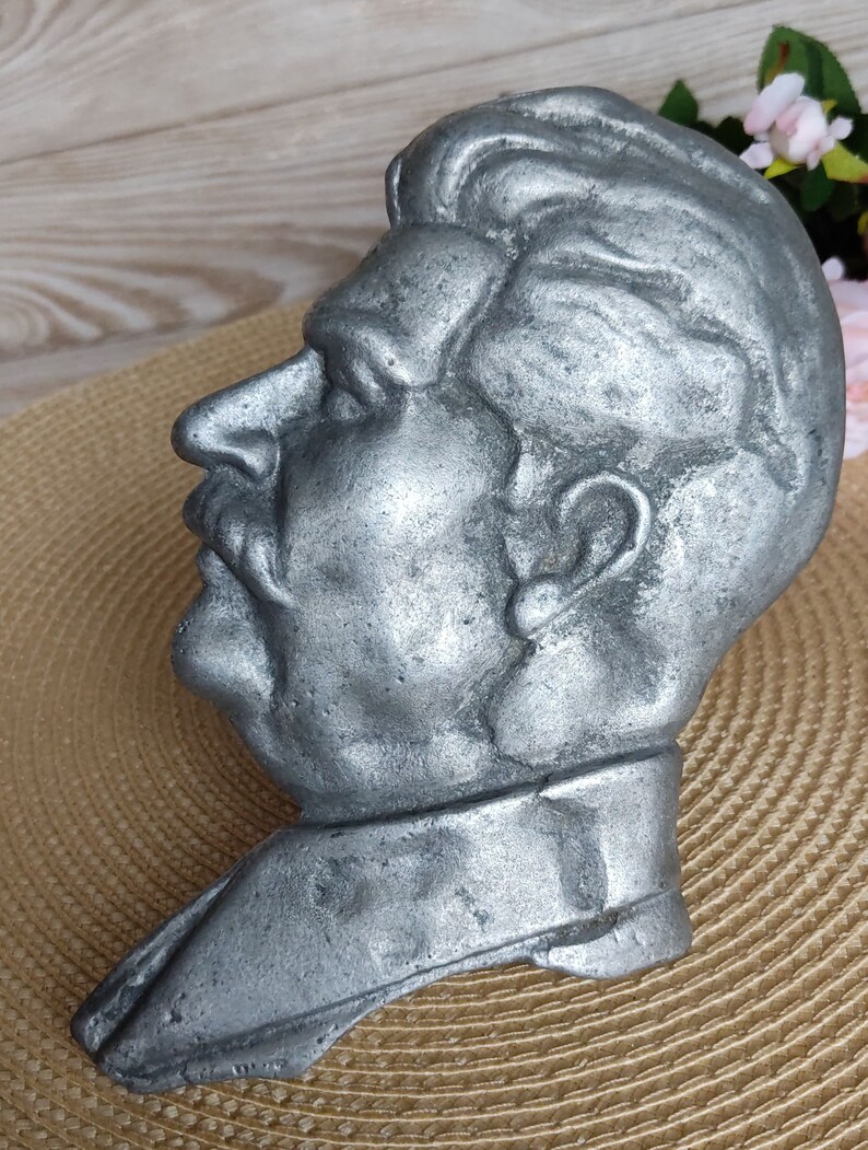 Vintage metal bas-relief of Stalin. Profile of Joseph Stalin. | Etsy