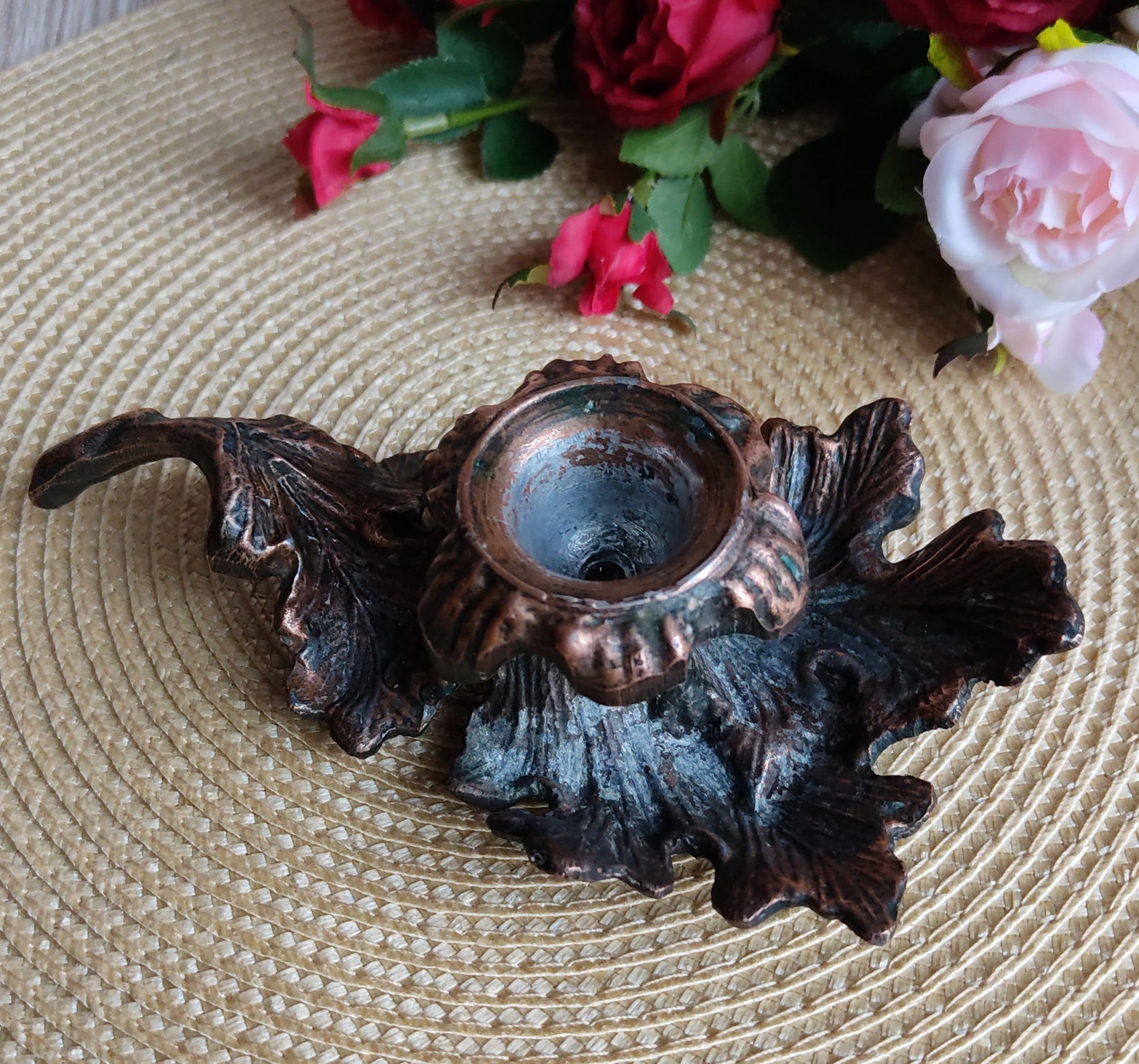 Vintage Candlestick Leaf. Soviet Candle Holder. Small | Etsy