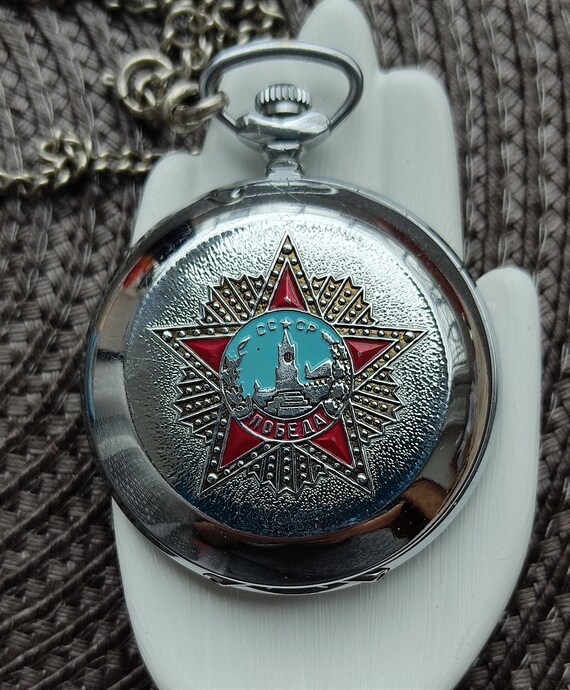 Vintage pocket watch Molnija Pobeda Original watch M… - Gem