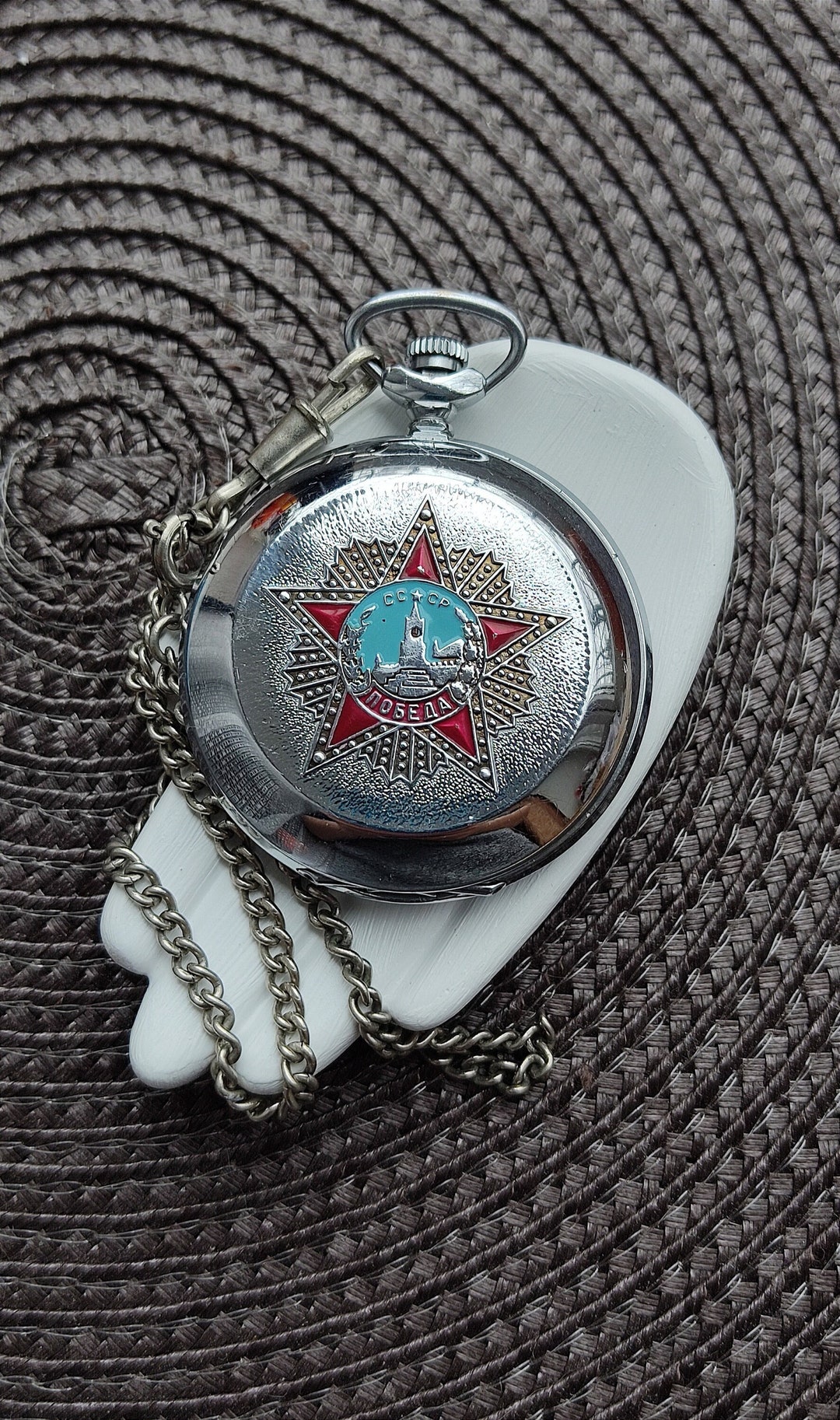 Vintage Pocket Watch Molnija Pobeda Original Watch Molnija Watch Soviet ...