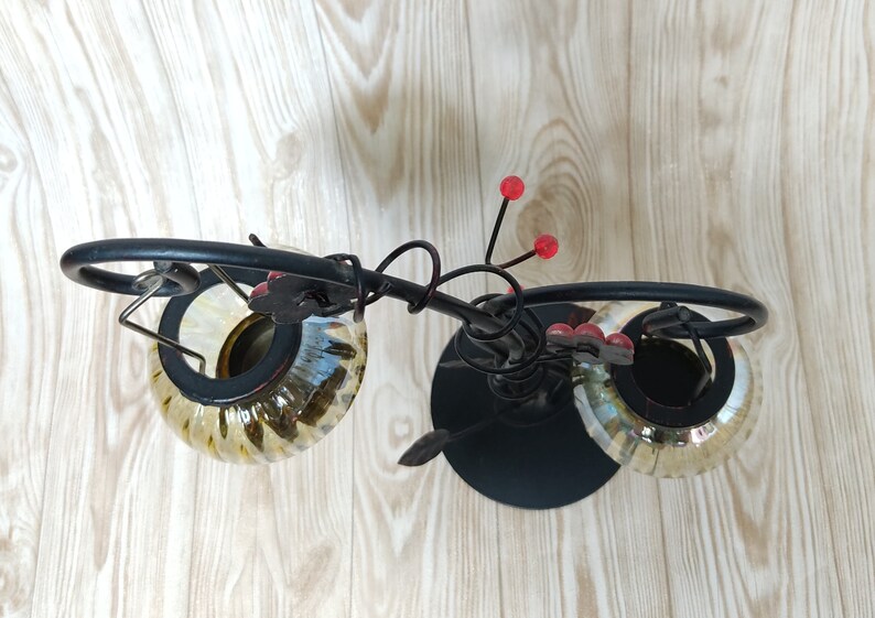 Vintage Candlestick With Lanterns Handmade Candlestick Candlestick With ...