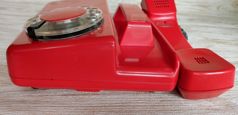 Old Rotary Dial Telephone. Vintage Red Phone. Retro Telephone | Etsy
