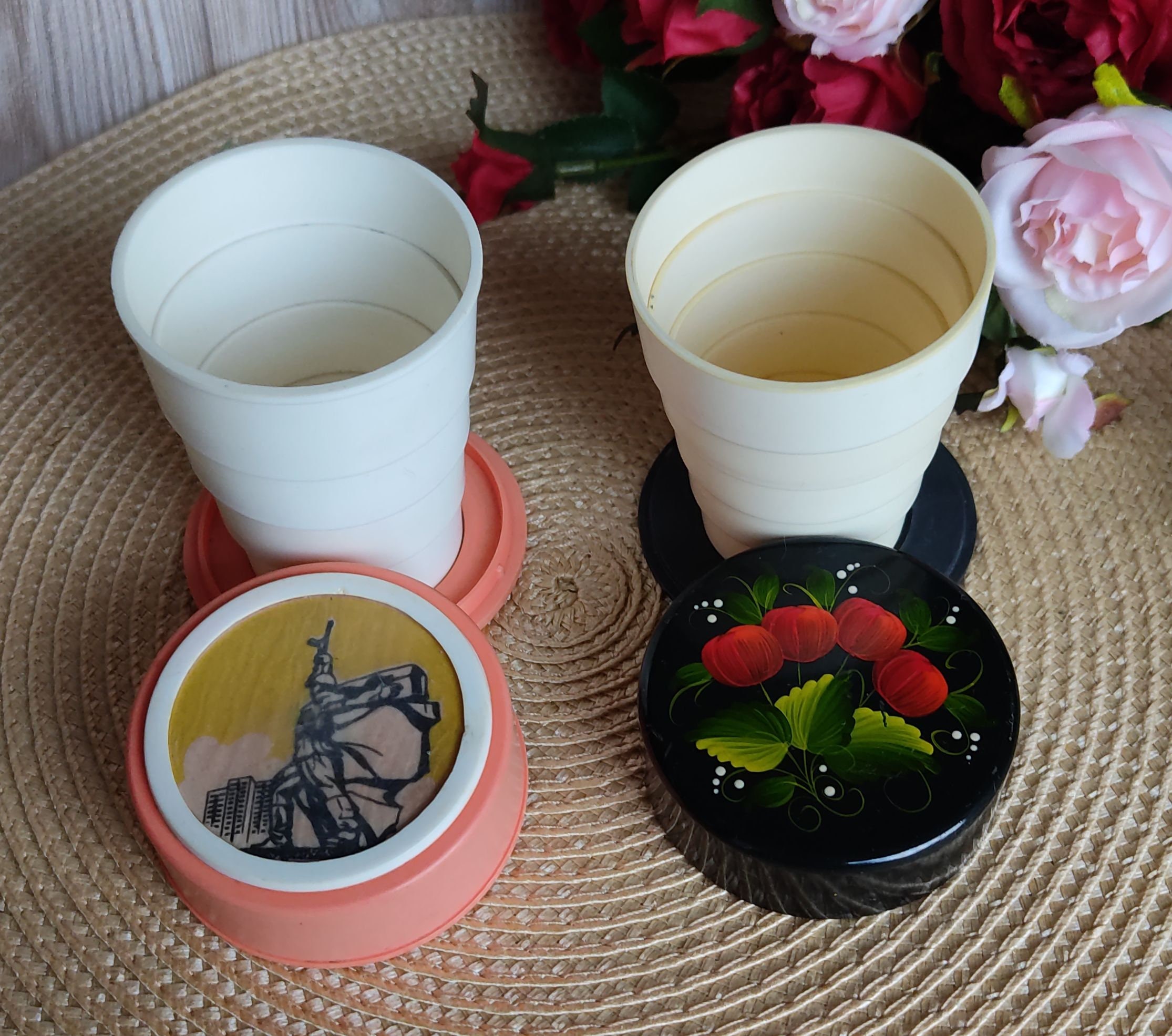 Soviet Folding Plastic Cup. Travel Cup. Plastic Pocket Cup | Etsy