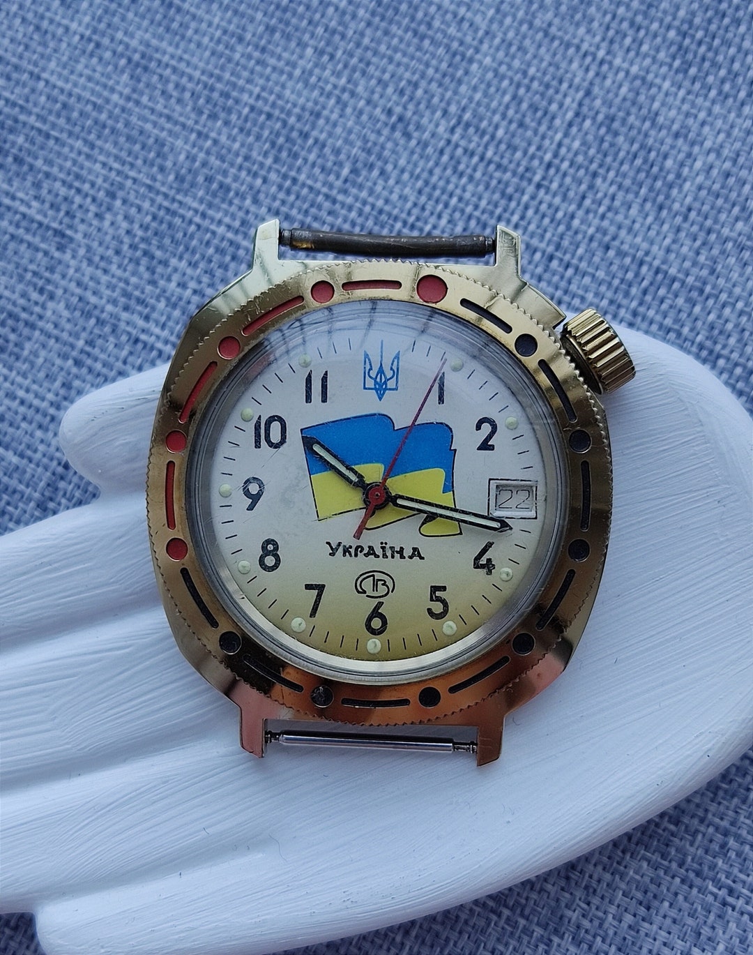 Vintage Watch Vostok Ukraine Watch With the Ukrainian Flag Ukraine ...