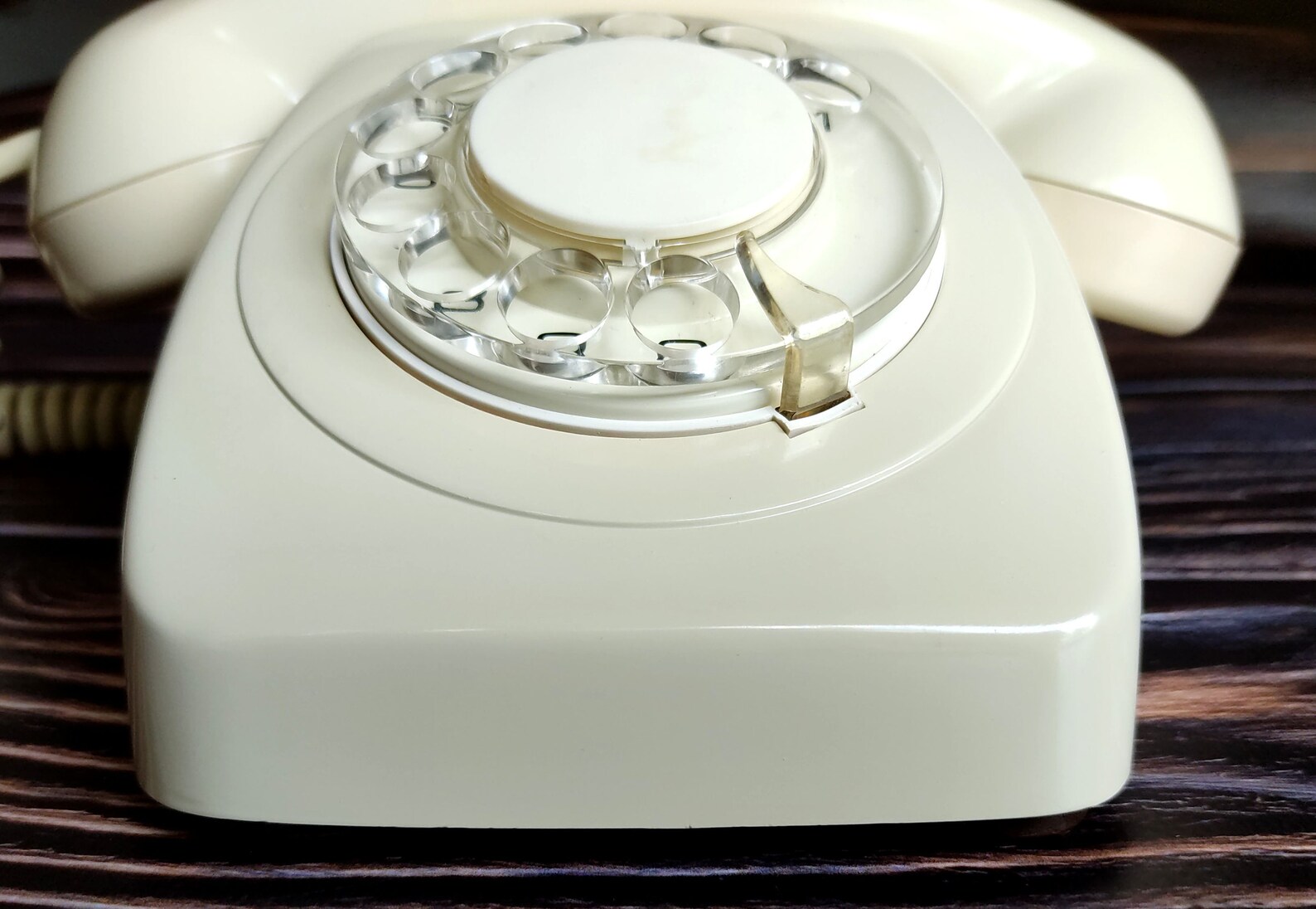 Vintage rotary telephone. Old beige telephone. Soviet landline | Etsy