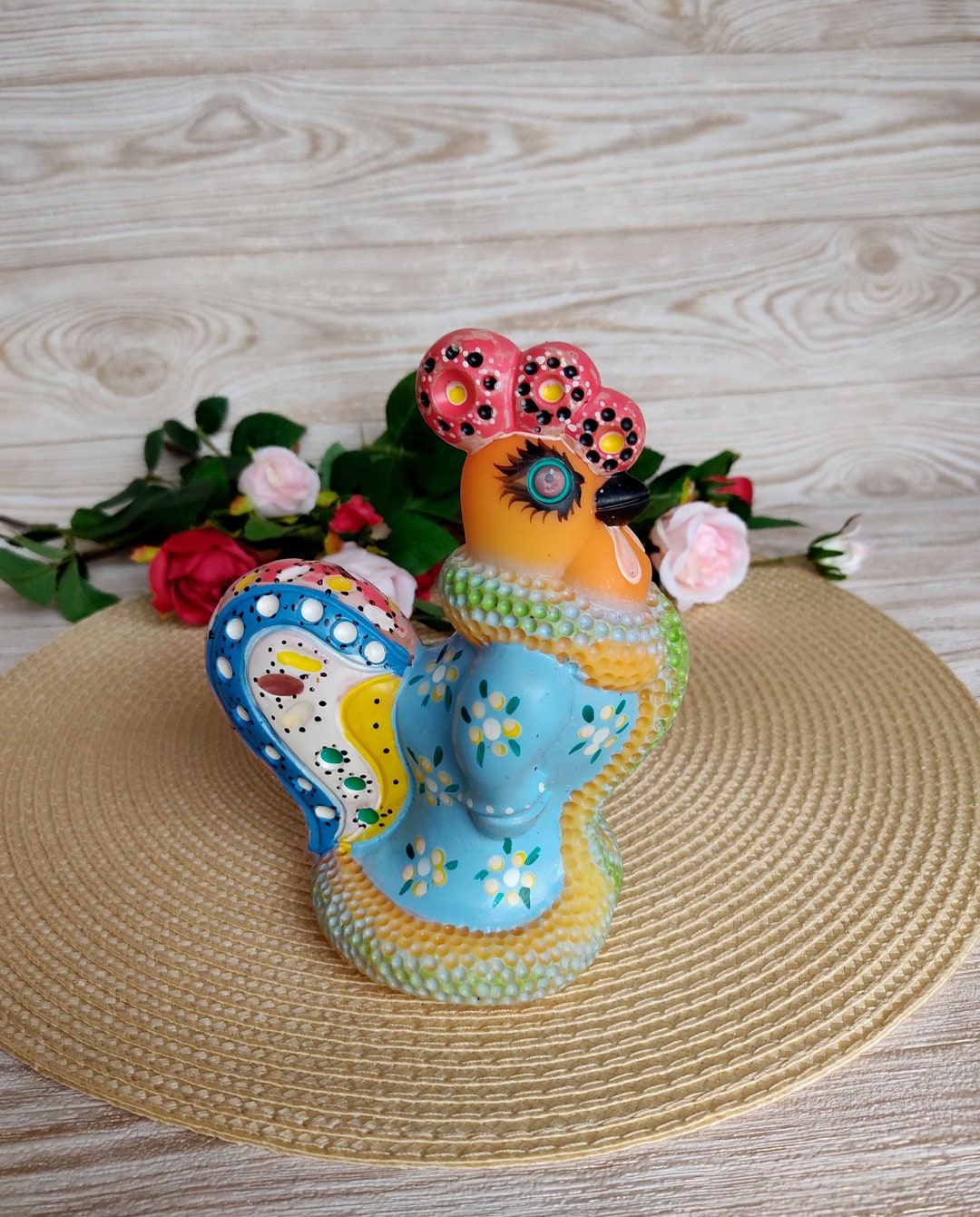 Vintage Rubber Toy Rooster Retro Toys Rubber Toys of the Ussr Rooster ...