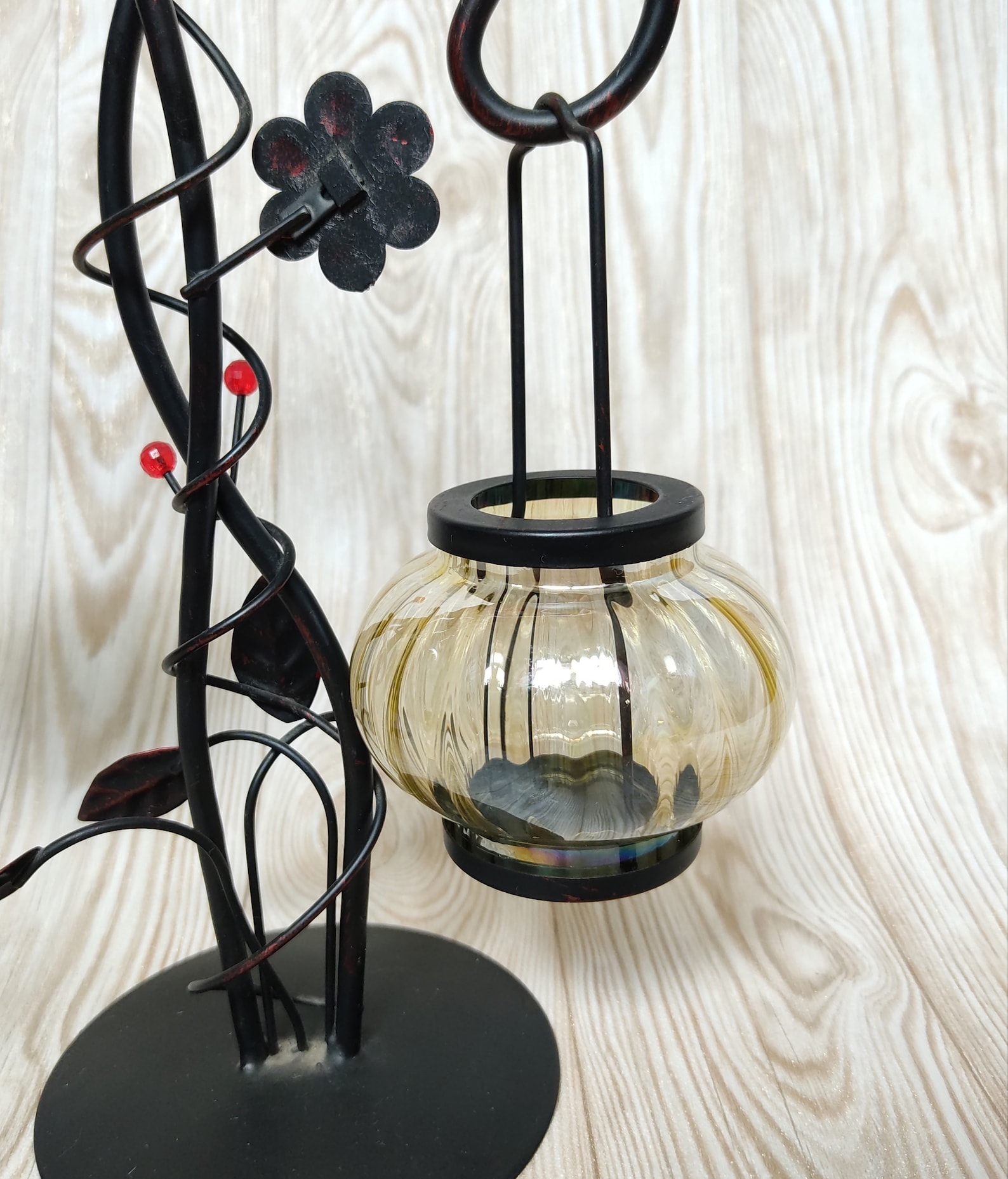 Vintage Candlestick With Lanterns Handmade Candlestick - Etsy