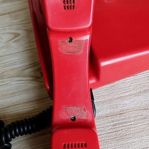 Old Rotary Dial Telephone Vintage Red Phone Retro Telephone Red Desktop ...