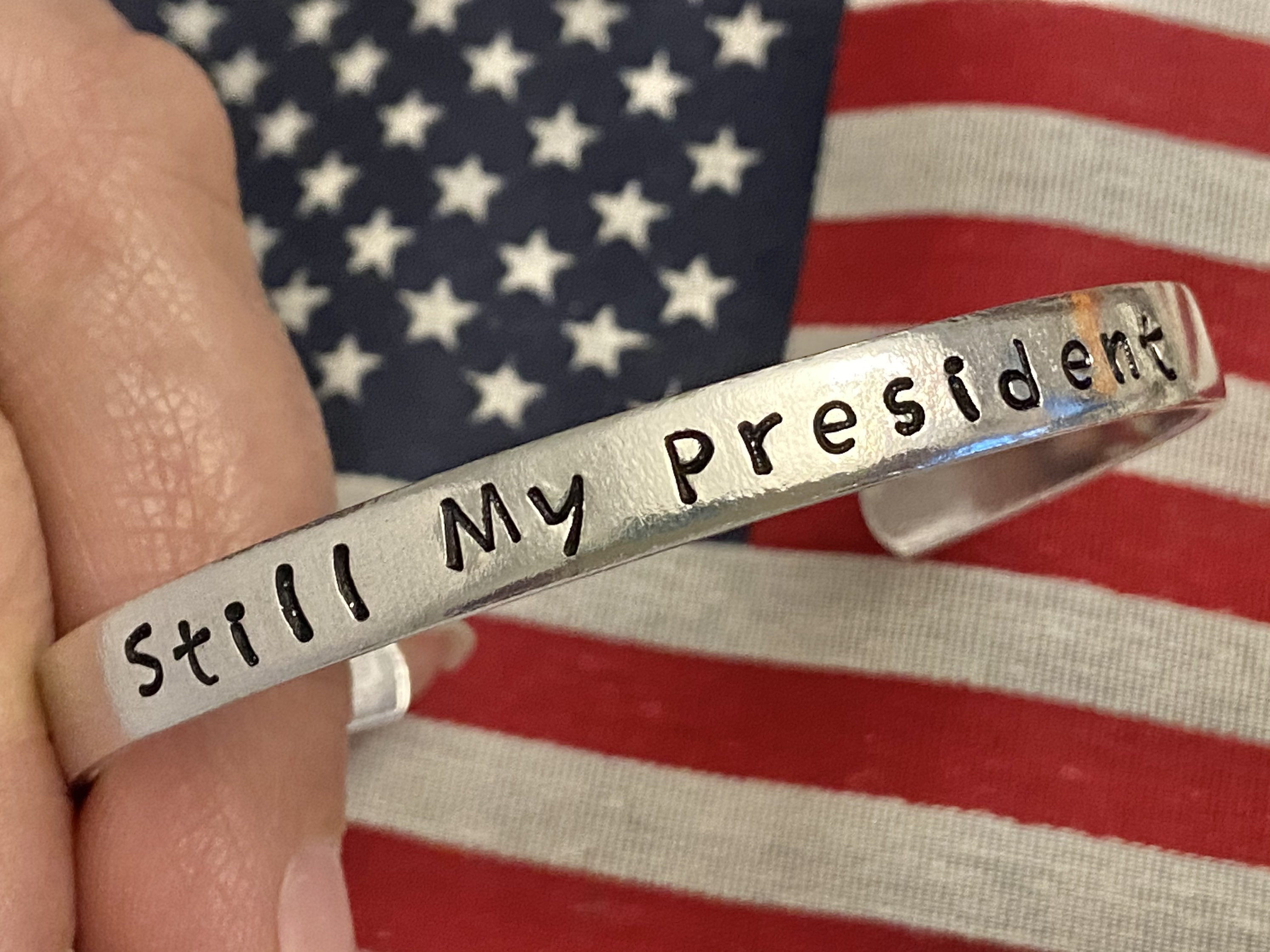 Trump 2024 Stamped Bracelet, MAGA, Make America Great Again, Election ...