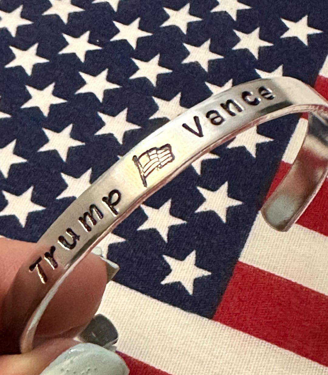 Trump Vance Stamped Bracelet, MAGA, Make America Great Again, Election ...