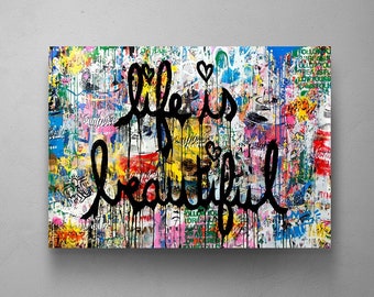 Banksy Life is Beautiful - Etsy
