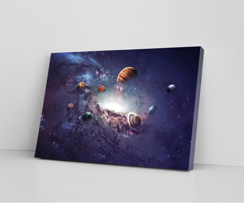 Planets of the Solar System Canvas Wall Art Space Art - Etsy