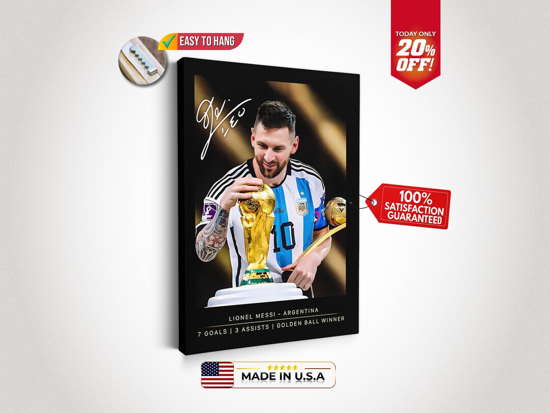 LIONEL MESSI 10, Inspirational Wall Art, Messi Signature Poster, Pop ...