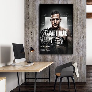 Justin Gaethje UFC BMF Champion Wall Art, MMA Legends High Quality ...