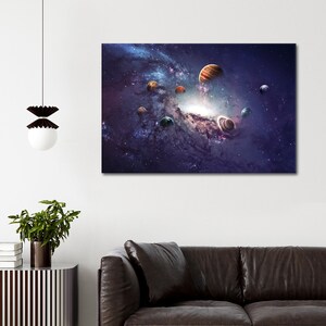 Planets of the Solar System, Canvas Wall Art, Space Art, Apartment ...