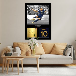Kylian Mbappé 10, Canvas Wall Art, Motivational Art Sports Stars ...