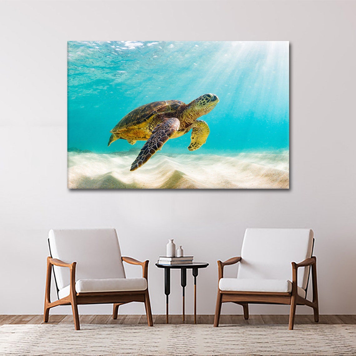 SEA TURTLE ART Turtle Home Decor Handmade Home Decor Ocean - Etsy