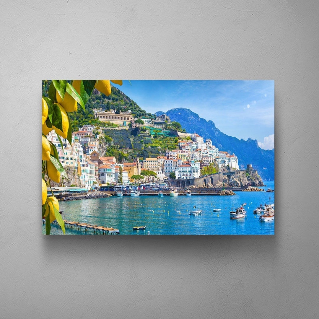 Amalfi Coast Canvas Print, Italian Landscape Wall Art - Etsy