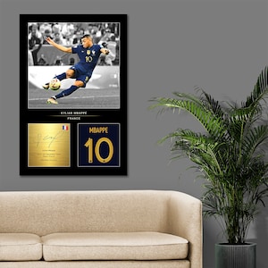 Kylian Mbappé 10, Canvas Wall Art, Motivational Art Sports Stars ...