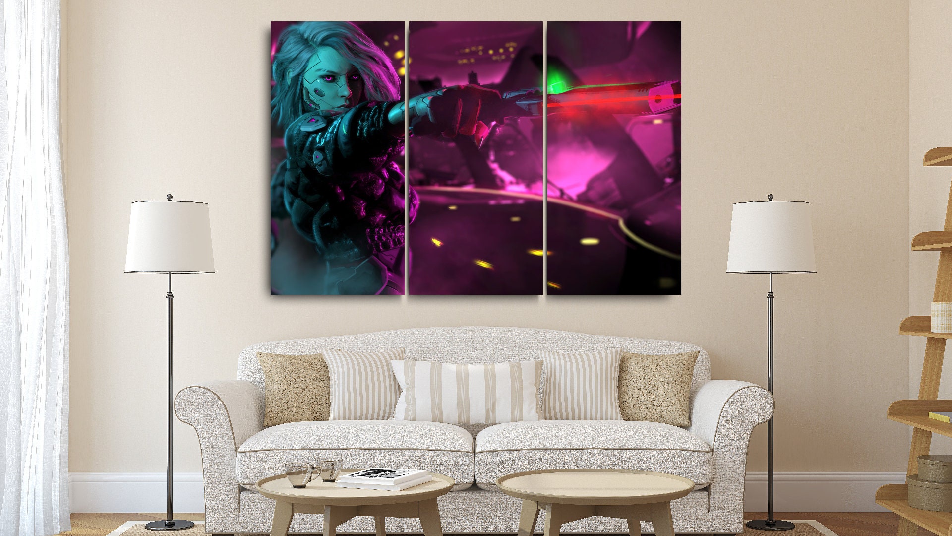 Cyberpunk 2077 Canvas Art | Video Game Room Decor - Etsy