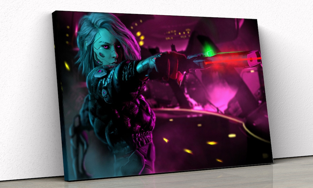 Cyberpunk 2077 Canvas Art | Video Game Room Decor - Etsy