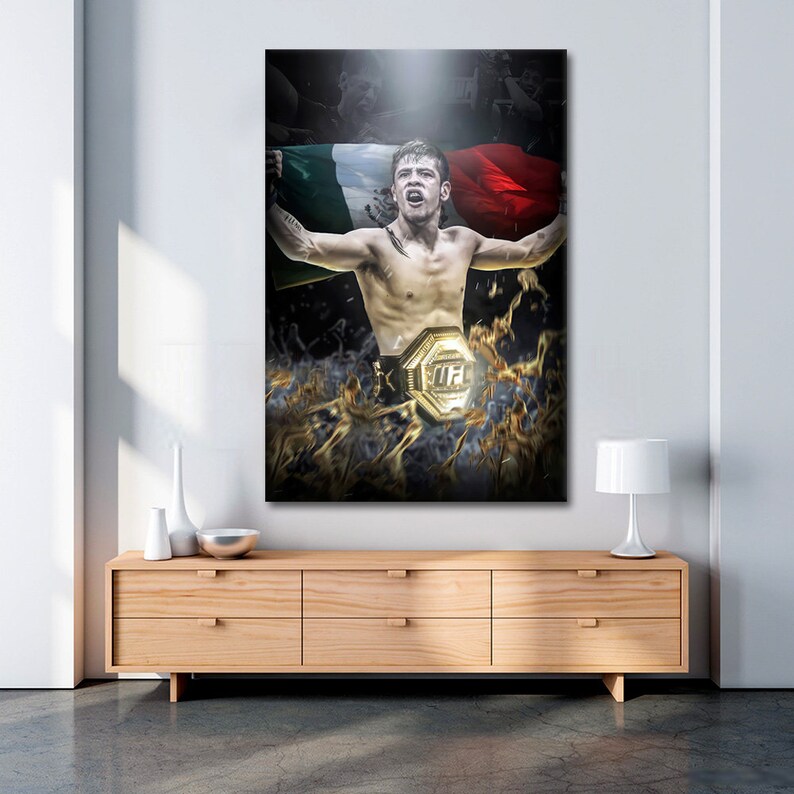 Brandon Moreno UFC Champion Canvas Wall Art, Mexican MMA Legend - Etsy
