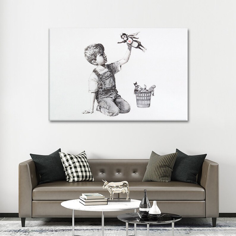 Banksy Superhero Nurse Canvas Print, Game Changer Graffiti Wall Art - Etsy