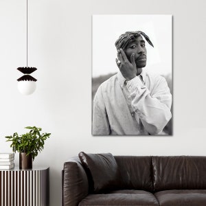 TUPAC Wall ART, Rapper Star Hip Hop Print Art, Tupac Shakur Canvas ...