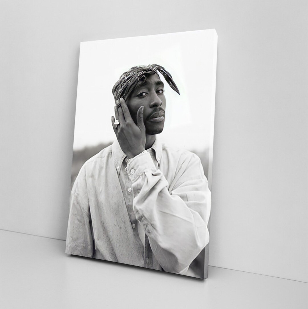 TUPAC Wall ART, Rapper Star Hip Hop Print Art, Tupac Shakur Canvas ...
