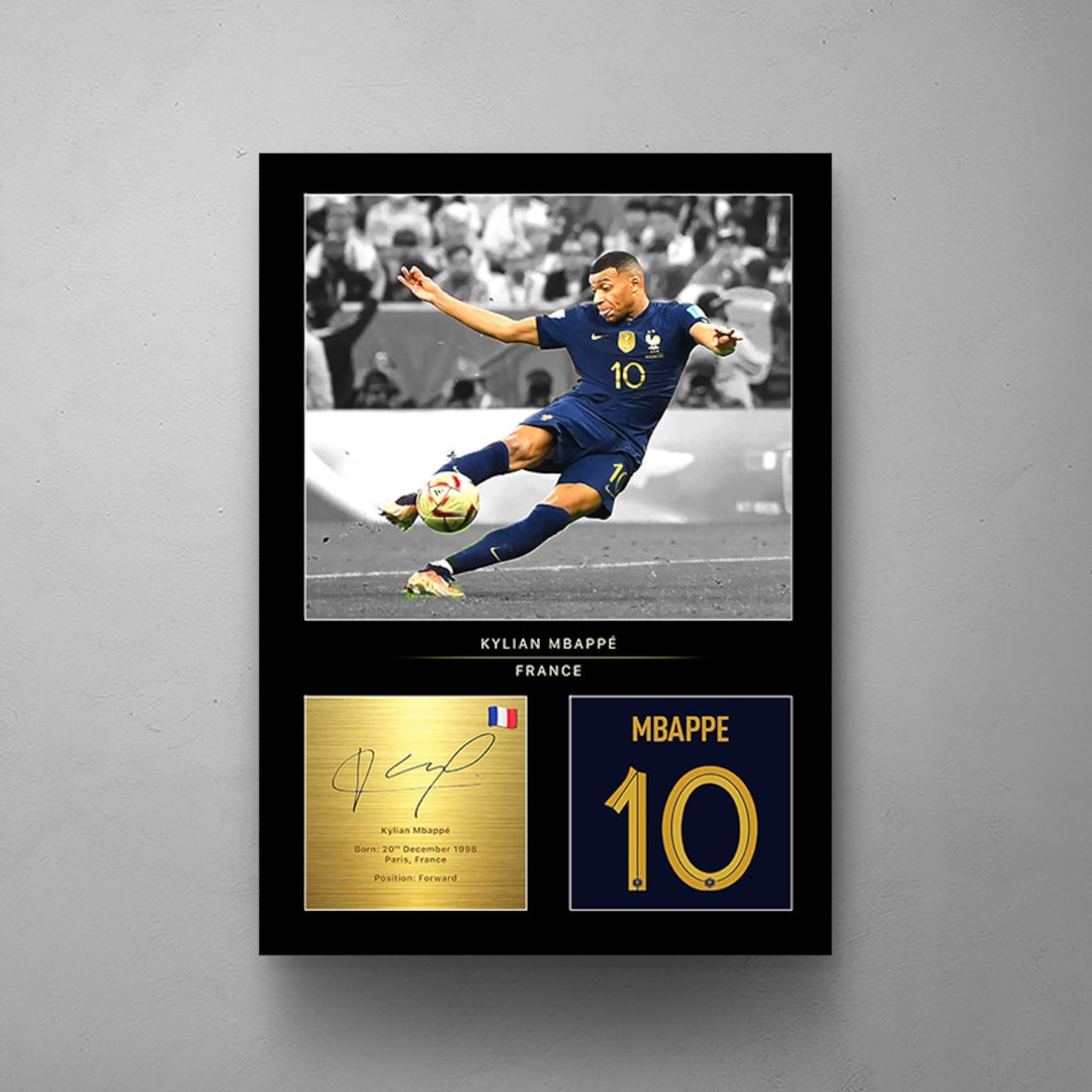 Kylian Mbappé Canvas Wall Art, Soccer Star, Motivational Sports Decor ...