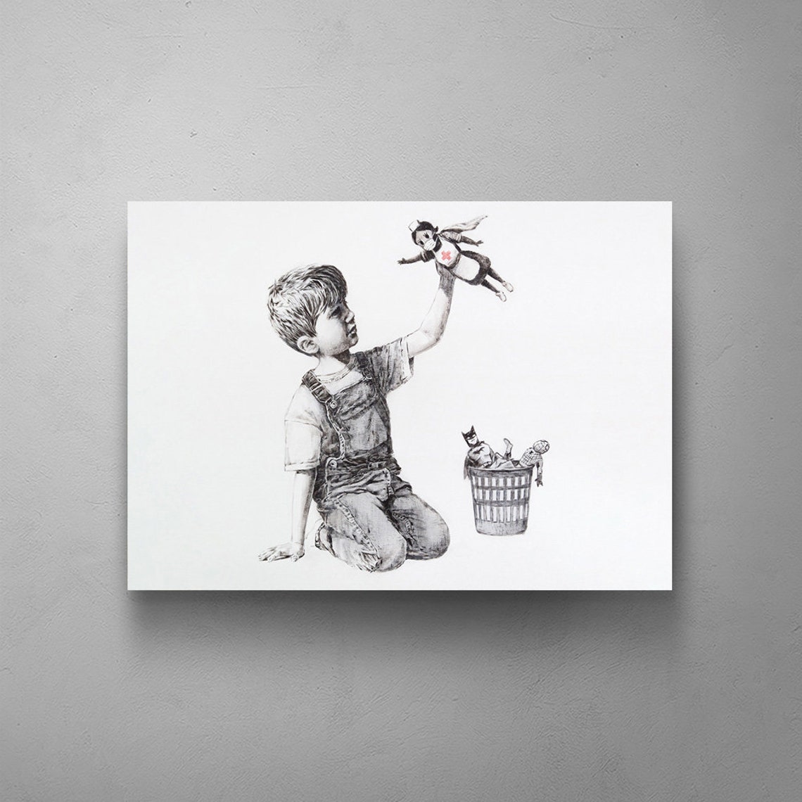 Banksy Game Changer Superhero Nurse Poster, Super Nurse Hospital Famous ...