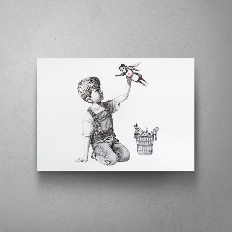 Banksy Superhero Nurse Canvas Print, Game Changer Graffiti Wall Art - Etsy
