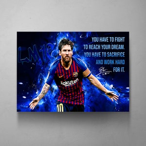 LIONEL MESSI Football Legends Art, Motivational Wall Art, Messi Poster ...