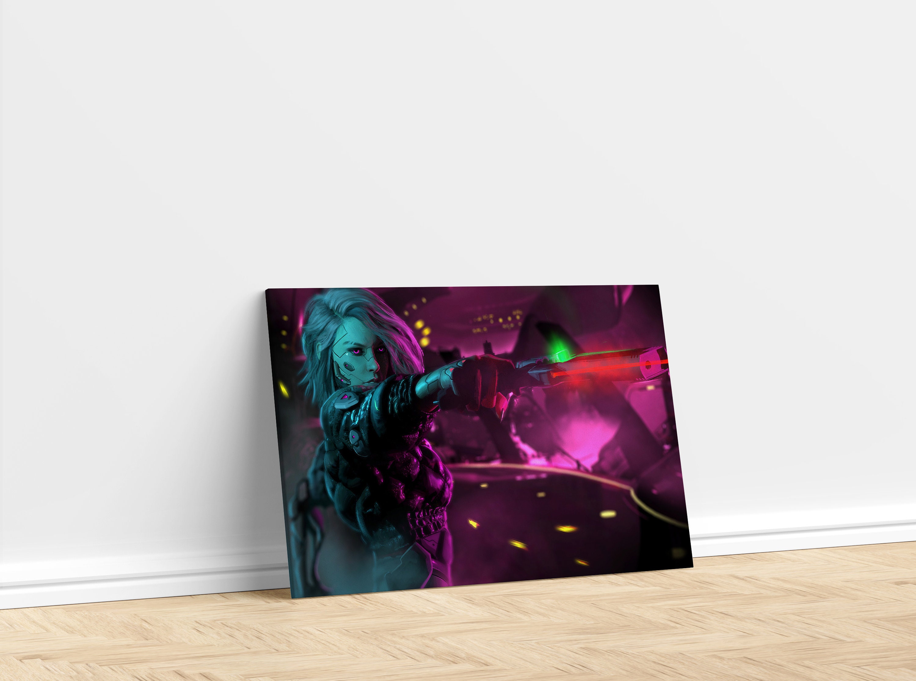 Cyberpunk 2077 Canvas Art | Video Game Room Decor - Etsy