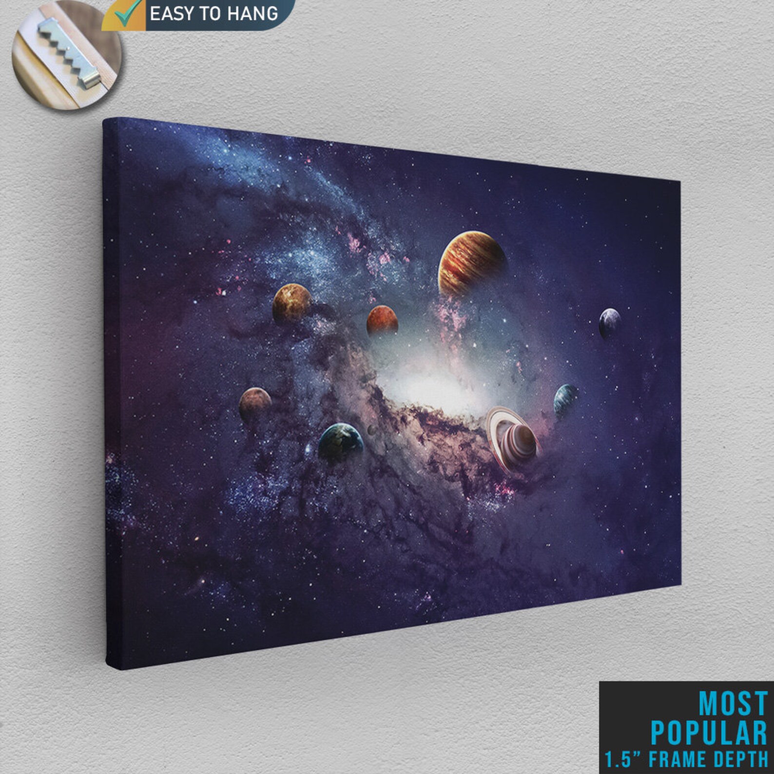 Planets of the Solar System Canvas Wall Art Space Art - Etsy