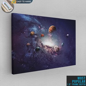 Planets of the Solar System, Canvas Wall Art, Space Art, Apartment ...